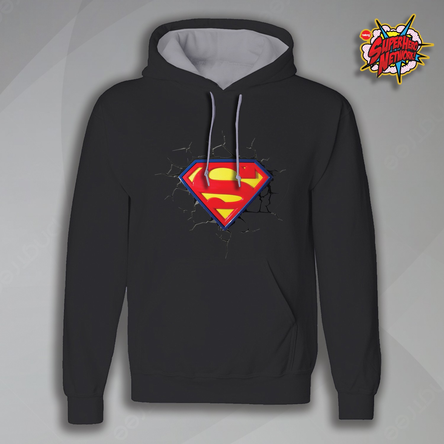 Superman Logo Branding Hoodie HD Print SBH048 : ShoppersBD