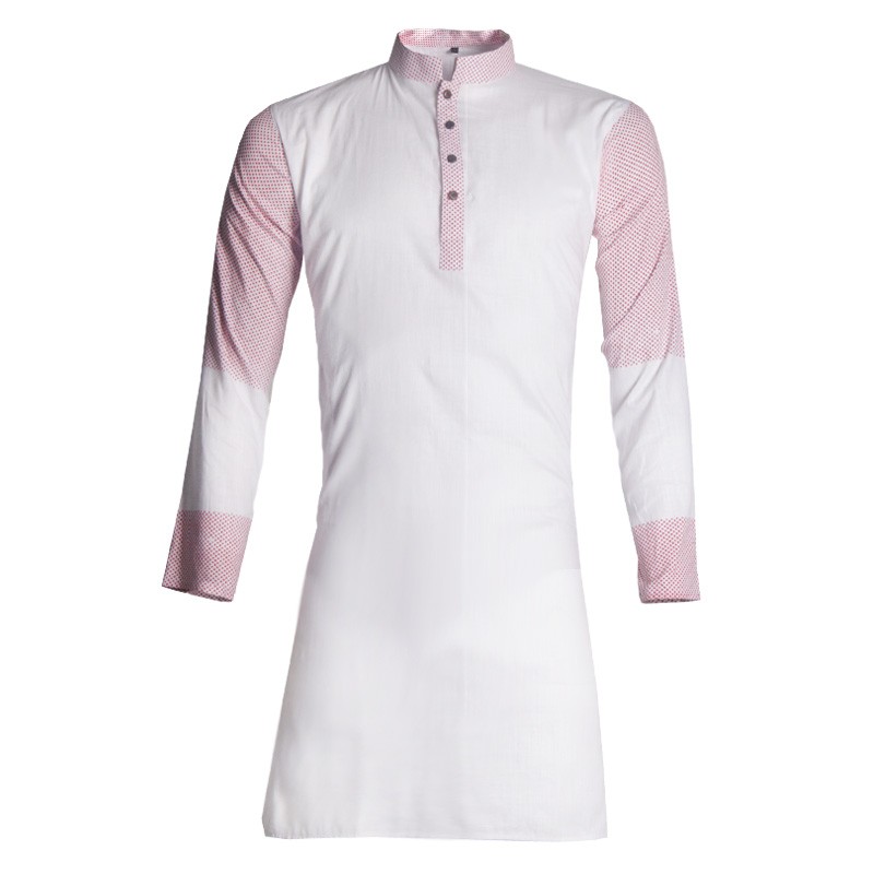 Exclusive Printed Panjabi MH85 White : ShoppersBD