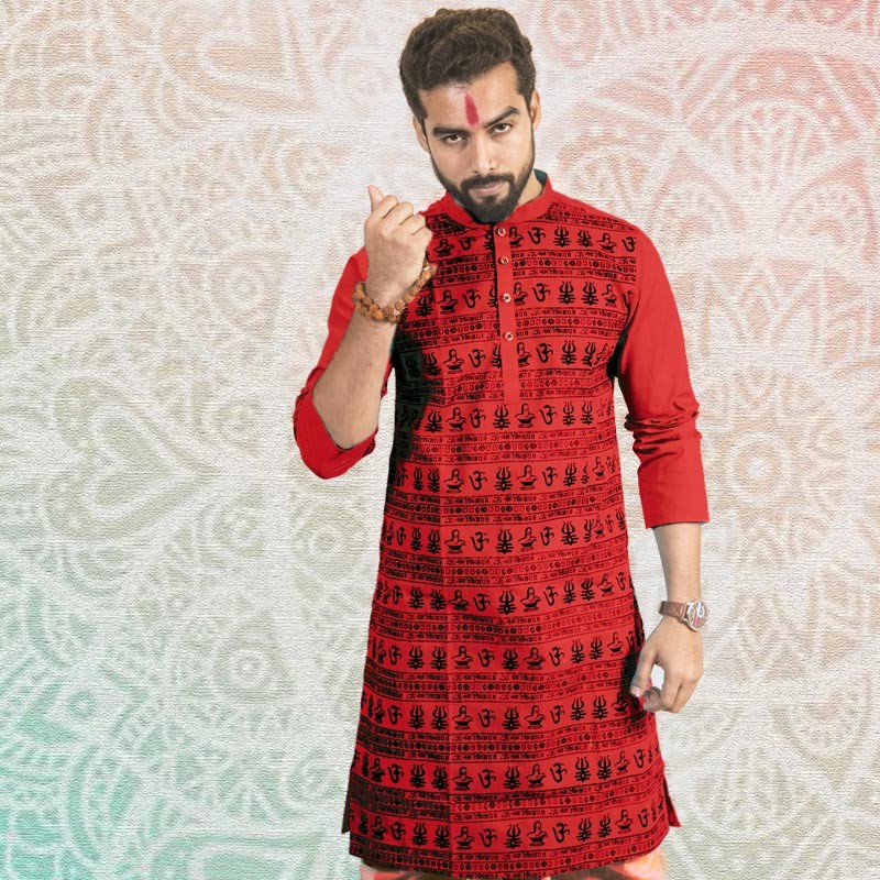 SIMPLE OUTFITS Puja Collection Cotton Print Panjabi SP962 : ShoppersBD