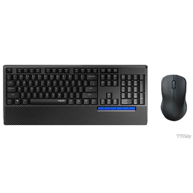 Rapoo X1960 Wireless Optical Mouse & Keyboard Black : ShoppersBD