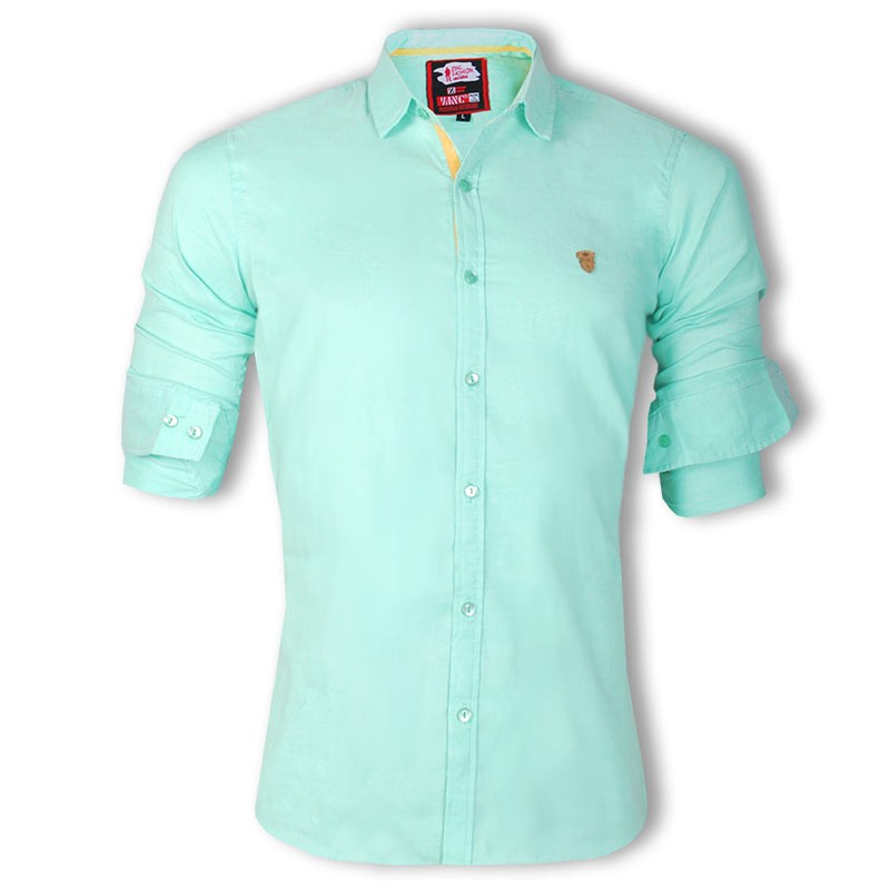 ZINC Premium Slim Solid Oxford Cotton Casual Shirts ZINC128 : ShoppersBD