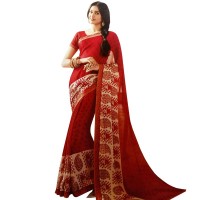 Pohela Boishakh Gorgeous Faux Georgette Saree VF109 : ShoppersBD