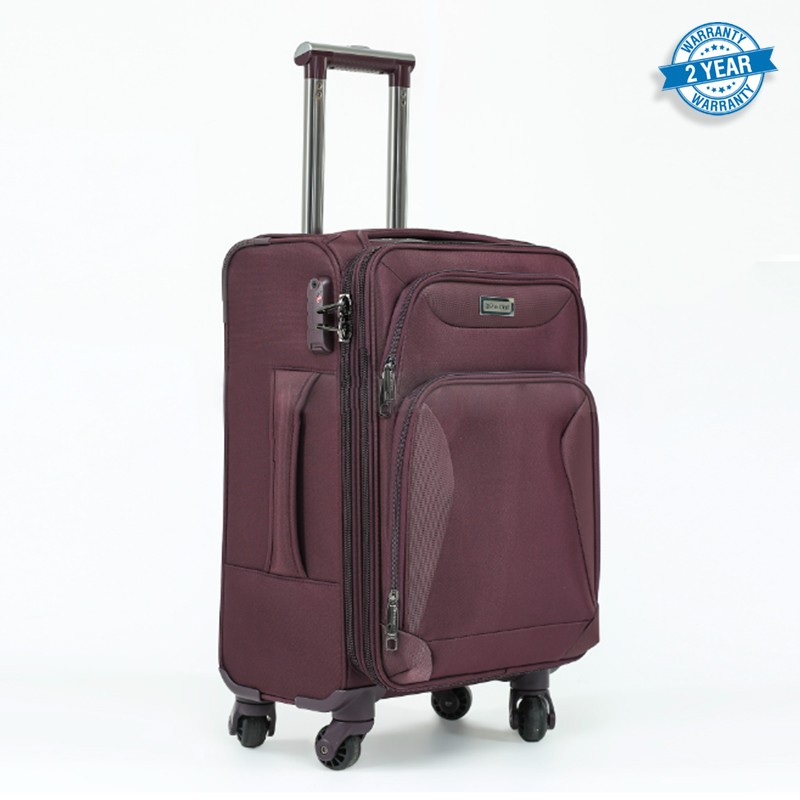President 20" Waterproof Solid Chocolate Color Travel Trolley Bag ...
