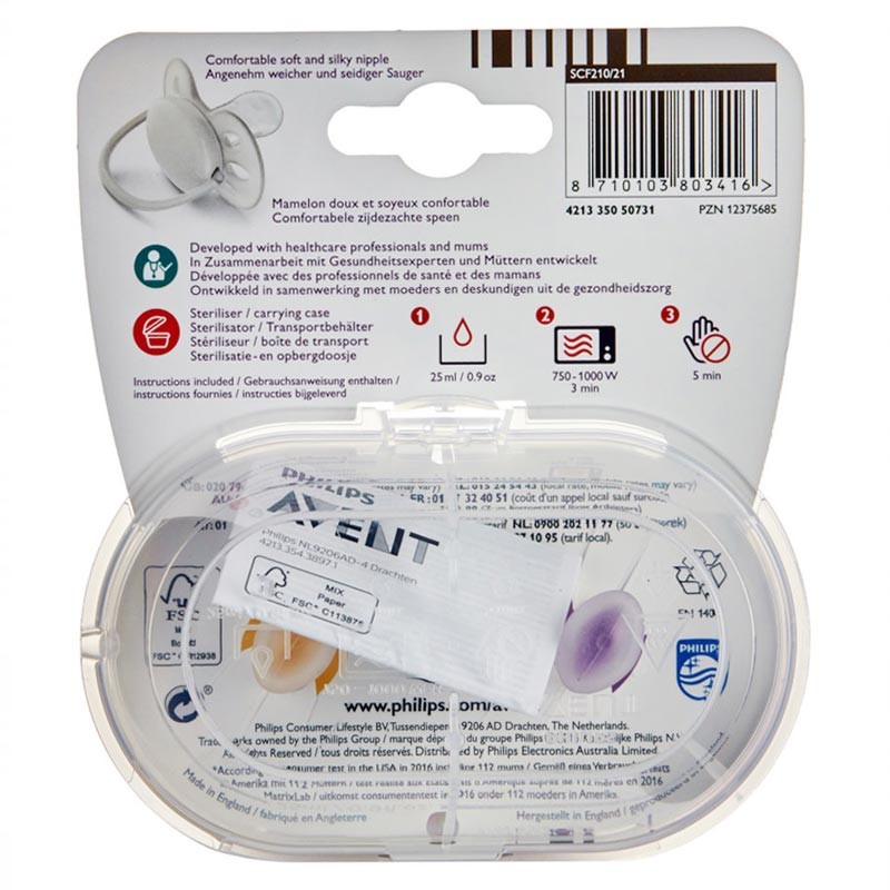 Philips AVENT Ultra Air Baby Soother Orthodontic Pacifiers 0-6 Months ...