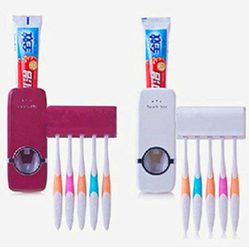 Automatic Toothpaste Dispenser and Tooth Brush Holder Set : ShoppersBD