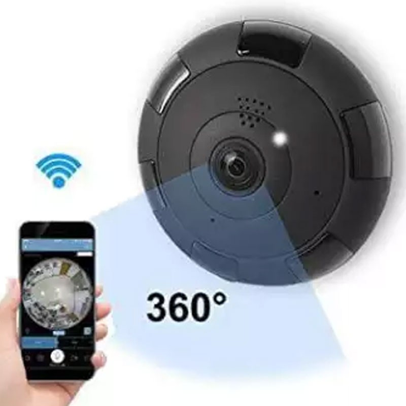Panoramic Night Vision Wi-Fi IP 360 Degree CC Camera Black : ShoppersBD